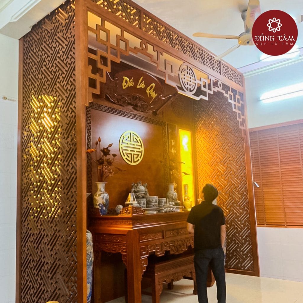Mẫu bàn thờ đẹp, bàn thờ gia tiên, bàn thờ gỗ gõ AG05 - Bàn Thờ Đồng ...